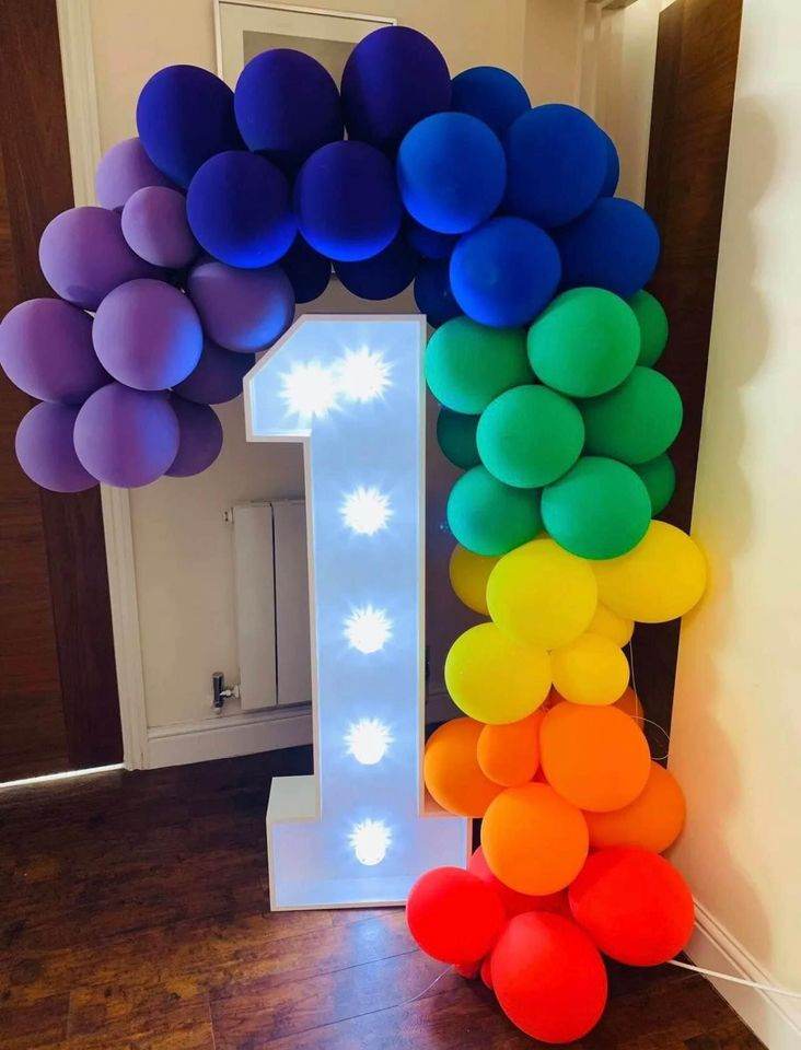 Light up 4 ft wooden numbers to hire – Eternity Party Express